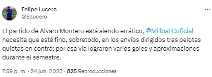 Le cae una lluvia de críticas a Montero por el gol que le marco Duque ...