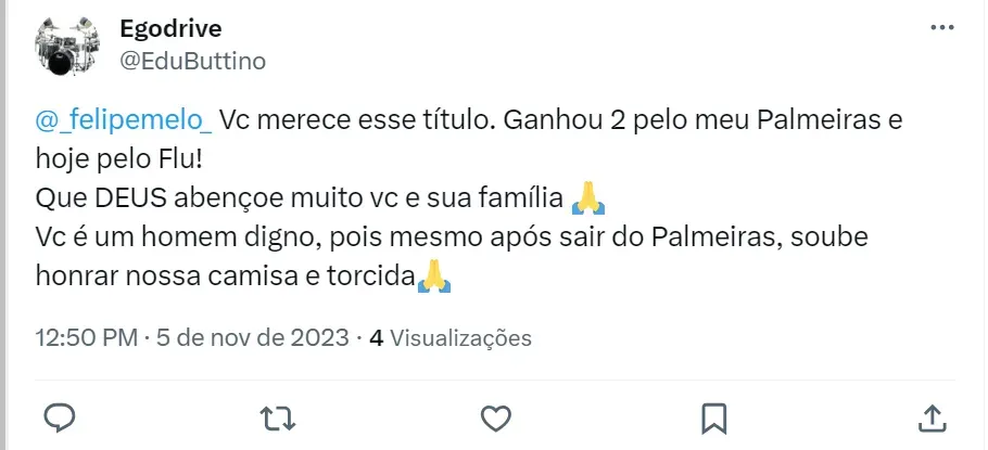 Eu Amo O Palmeiras E Felipe Melo Esquece Título Pelo Fluminense