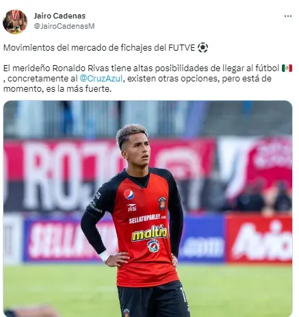 ¿Ronaldo Rivas fichará por Cruz Azul? El rumor que surgió en Venezuela ...