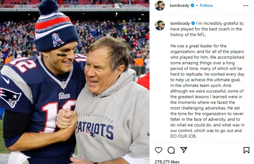 Tom Brady reacts to Bill Belichick, Patriots, parting ways after 6 Super Bowl wins - Bolavip US