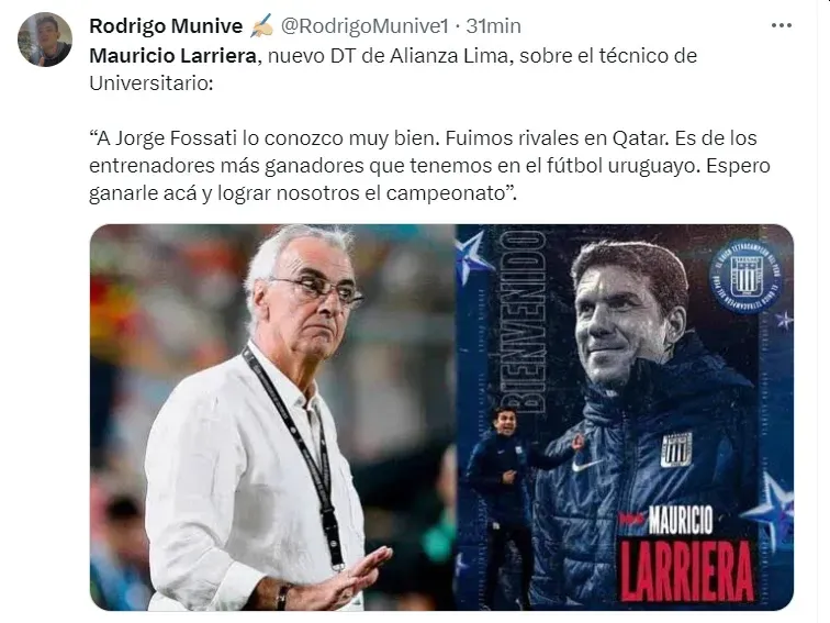 En su primera conferencia con Alianza Lima: Mauricio Larriera mandó ...