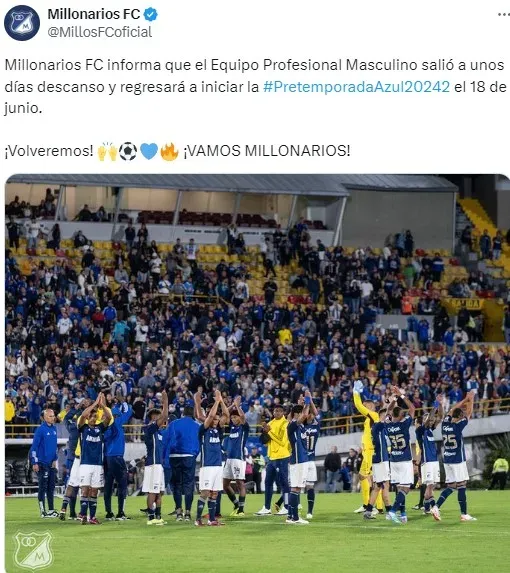 Millonarios confirmó la primera decisión pensando en el segundo semestre - Bolavip Colombia