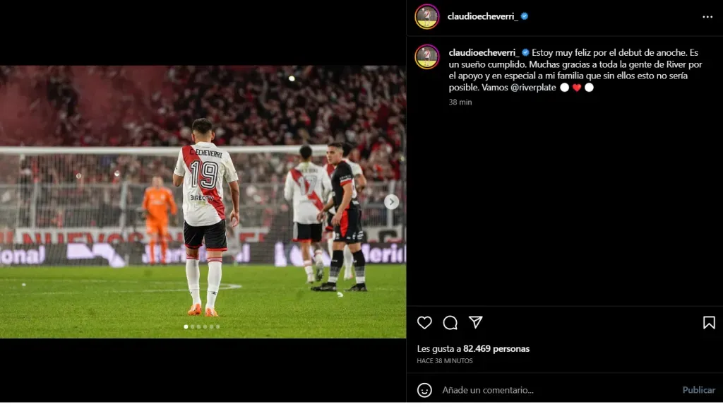 El Mensaje Del Diablito Echeverri Tras Su Debut En River Bolavip