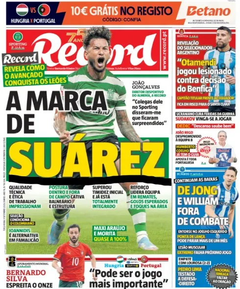 La reacción de la prensa portuguesa a Luis Javier Suárez en la Selección Colombia: "El nuevo ...