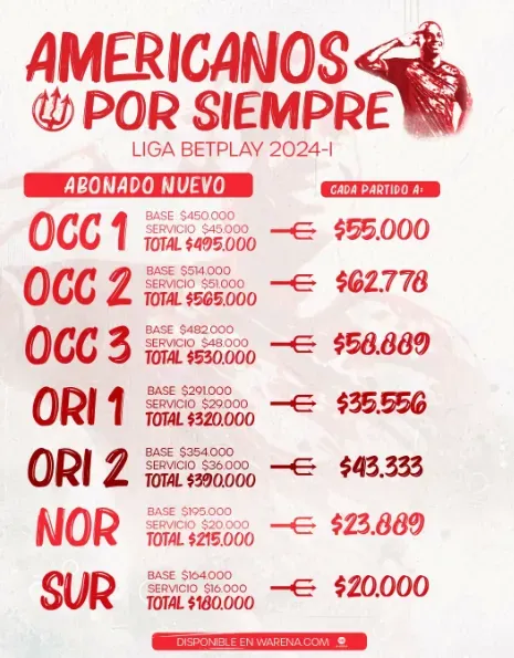 América sacó a la venta su plan de abonos para el 2024-I - Bolavip Colombia