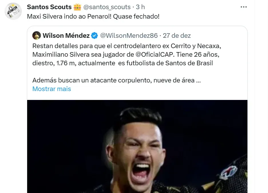 MERCADO: Sánchez sai do Peñarol, que acerta com jogador do Santos