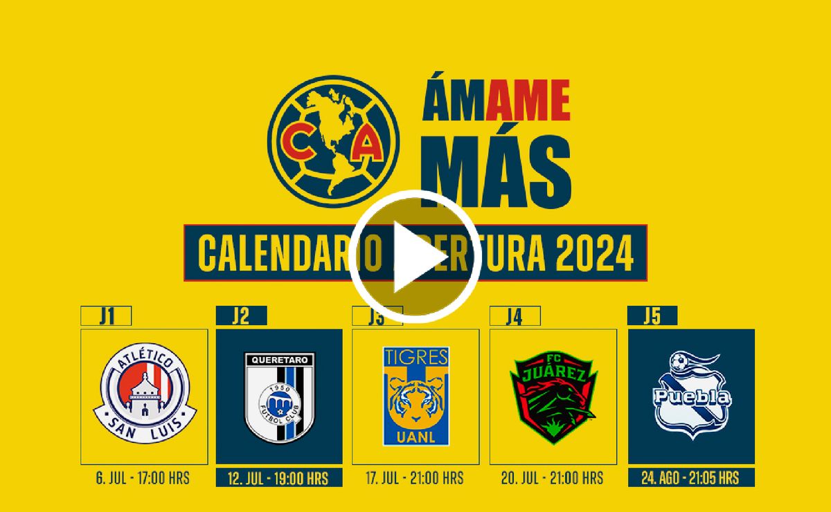 América presenta de manera épica su calendario del torneo - Aguilas ...
