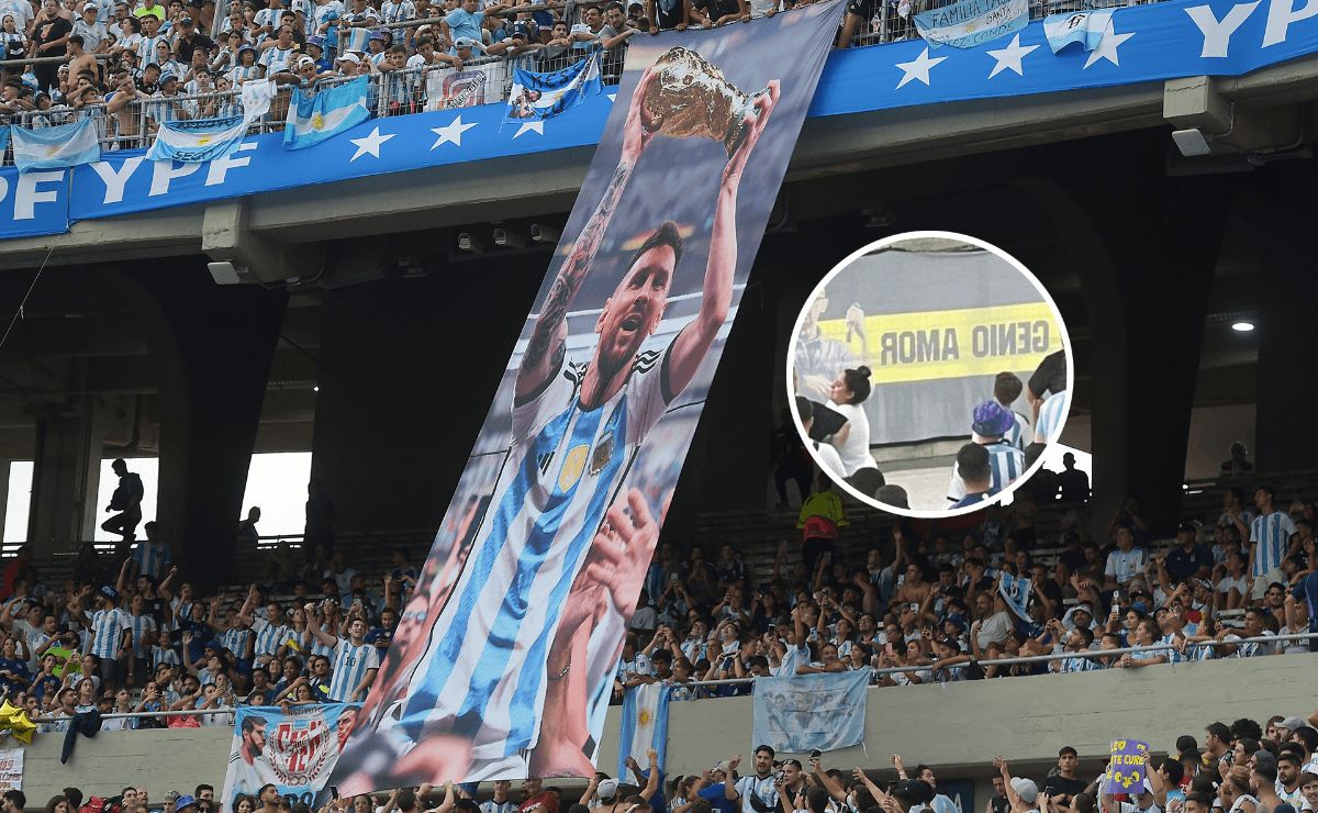 Inédita: la bandera de Boca que se vio en el Monumental en pleno ...
