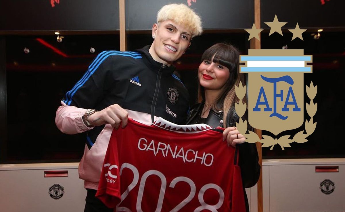 Se argentinizó la novia española de Garnacho y subió una foto que ...