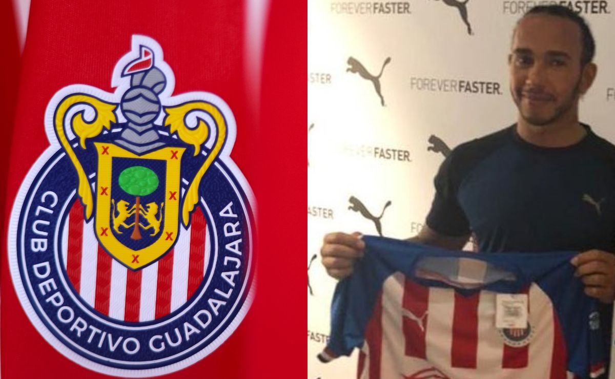 Chivas presume foto de Lewis Hamilton con su jersey - Rebaño Pasión