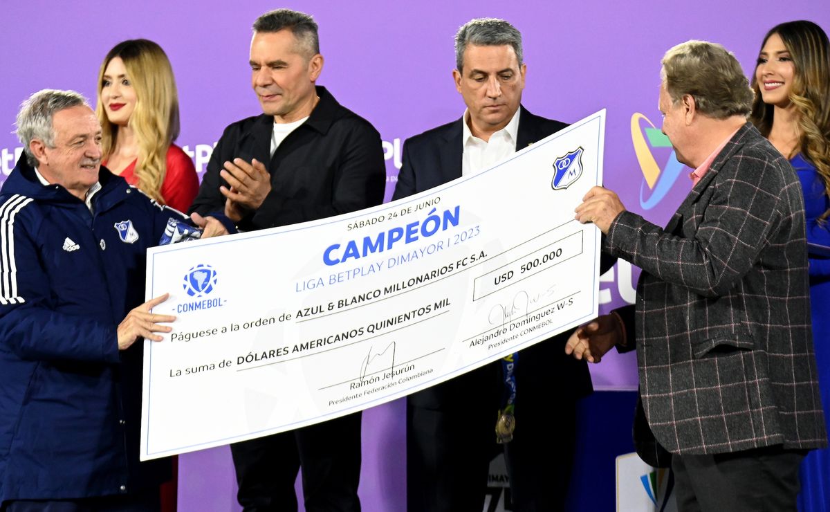 El cheque que le giró la Conmebol a Millonarios por ser campeón ...