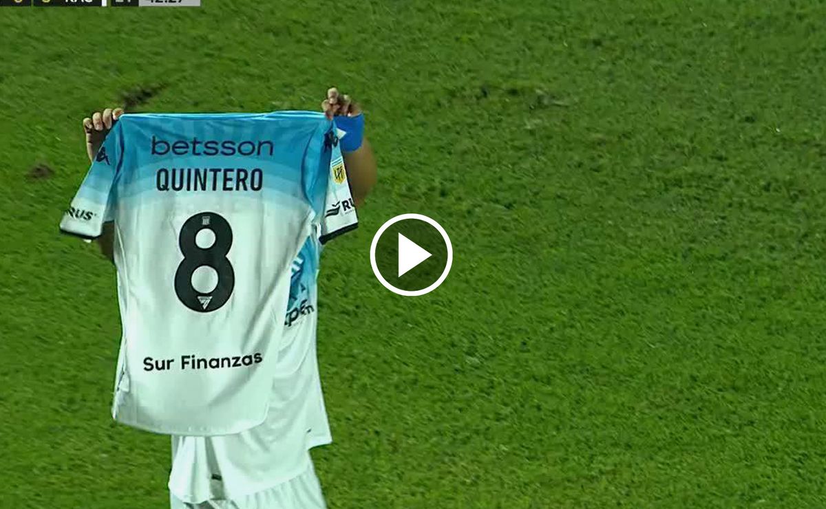 Roger Martínez le dedica golazo a Juan Fernando Quintero en Racing ...