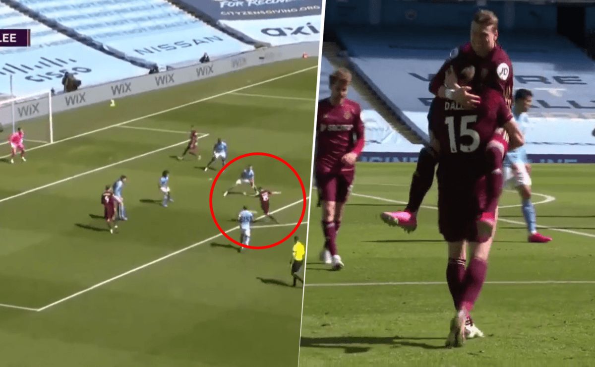 El Leeds probó por primera vez al arco y el City sacó del medio: golazo ...