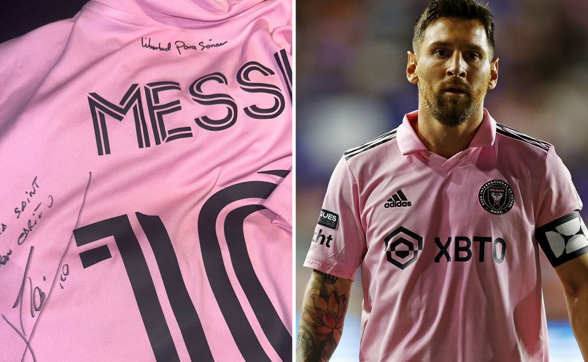 Firmada y todo, la celebridad que se quedó con la camiseta del debut de Messi en el Inter Miami ...