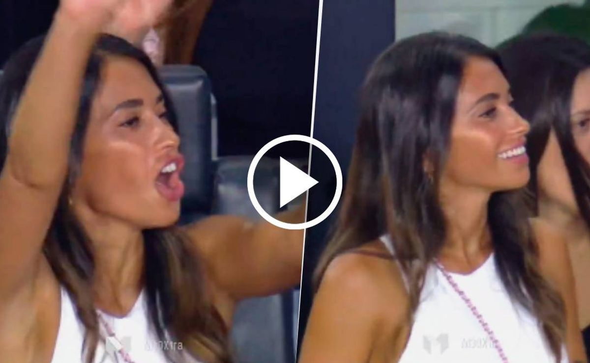 Grito apasionado de Antonela Roccuzzo por los goles de Lionel Messi vs ...