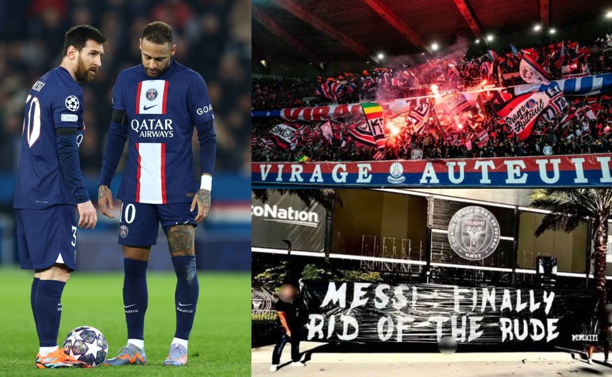 Pancartas de PSG contra Neymar y Leo Messi: hubo respuesta de Inter ...