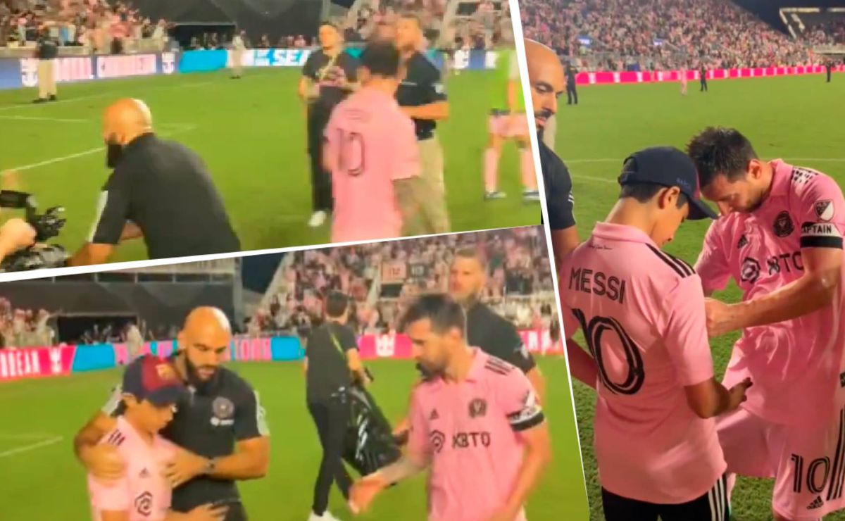 Messi paró a su guardia para cumplir sueño de hincha del Inter Miami