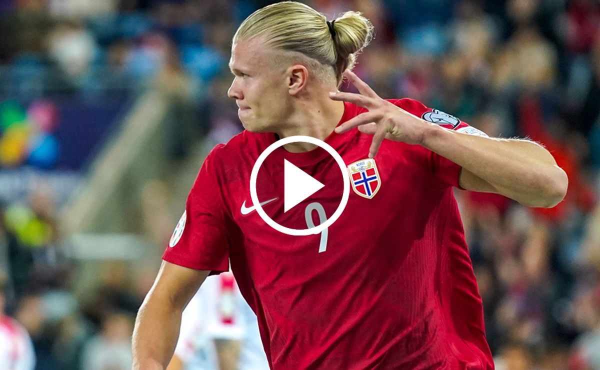 Haaland marca dos goles en la victoria de Noruega en Eliminatorias ...