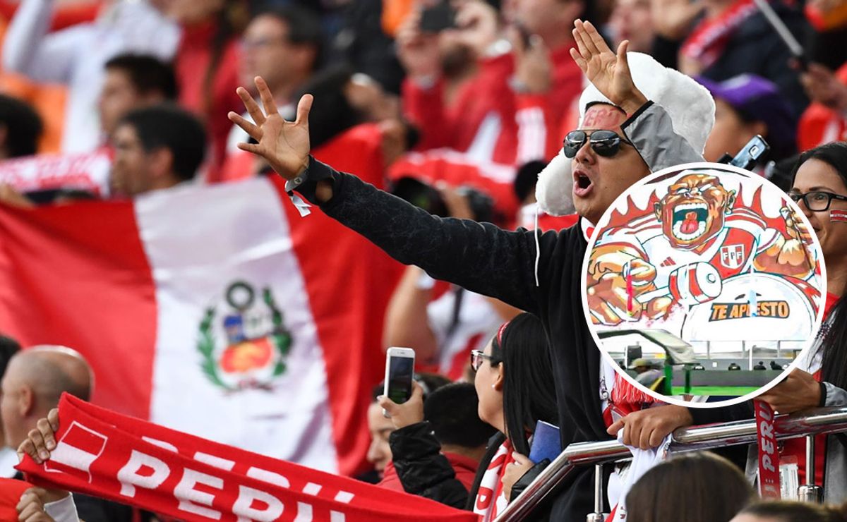 Hinchada peruana prepara espectacular tifo para motivar a Perú