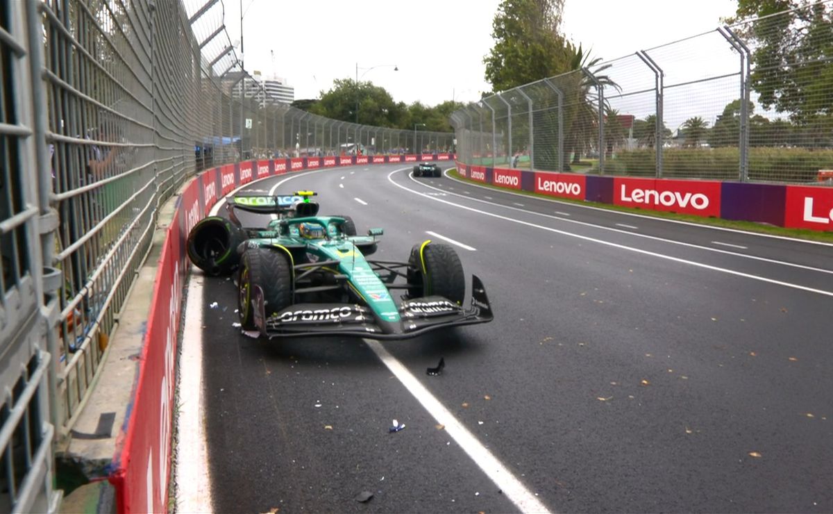 Así fue el accidente de Fernando Alonso en el Gran Premio de Australia