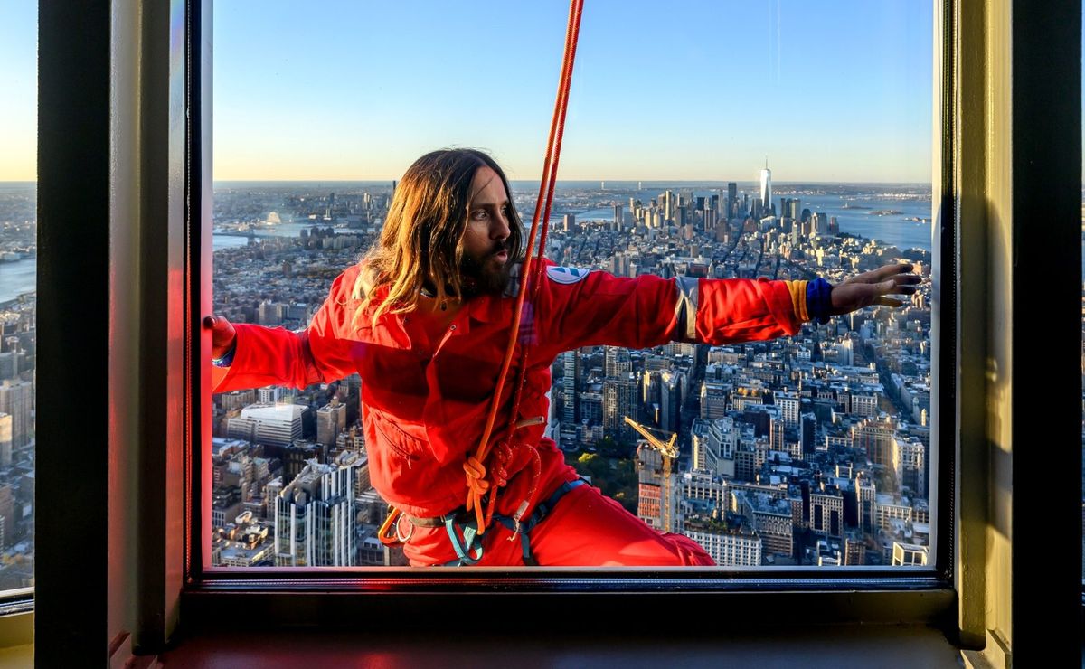 Las imágenes de Jared Leto escalando el Empire State en Nueva York