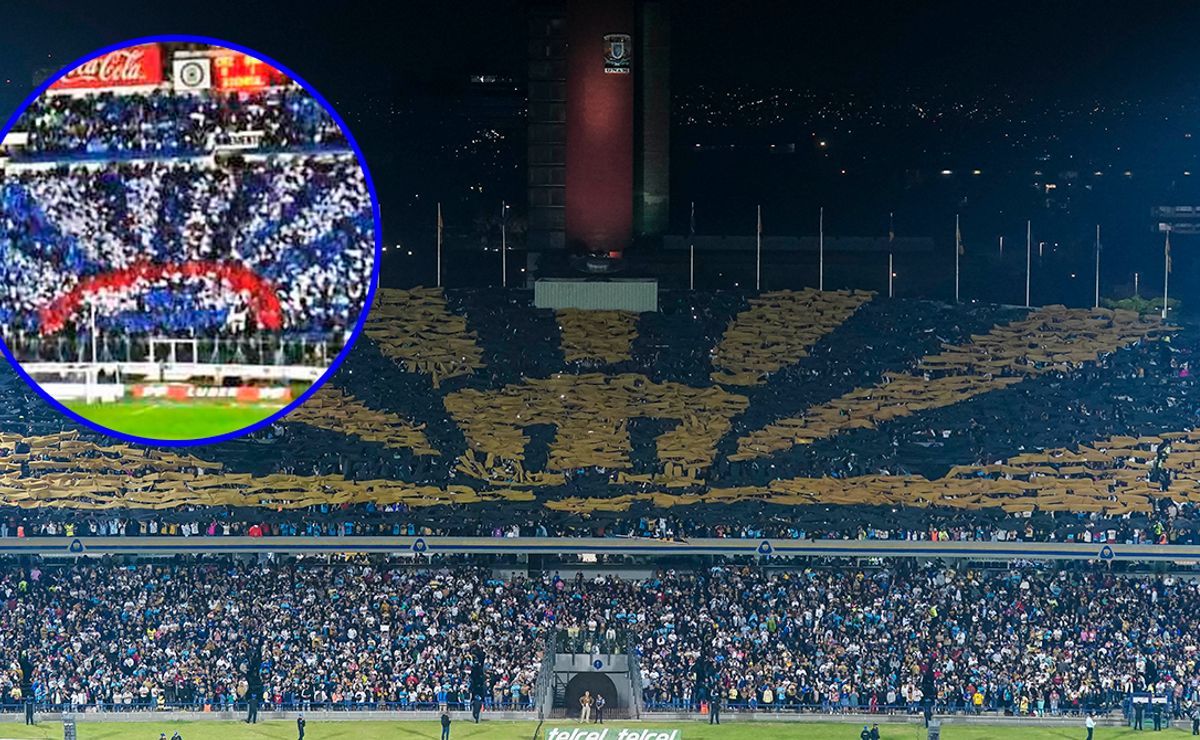 Afición de Pumas copió mosaico de Cruz Azul - Vamos Azul
