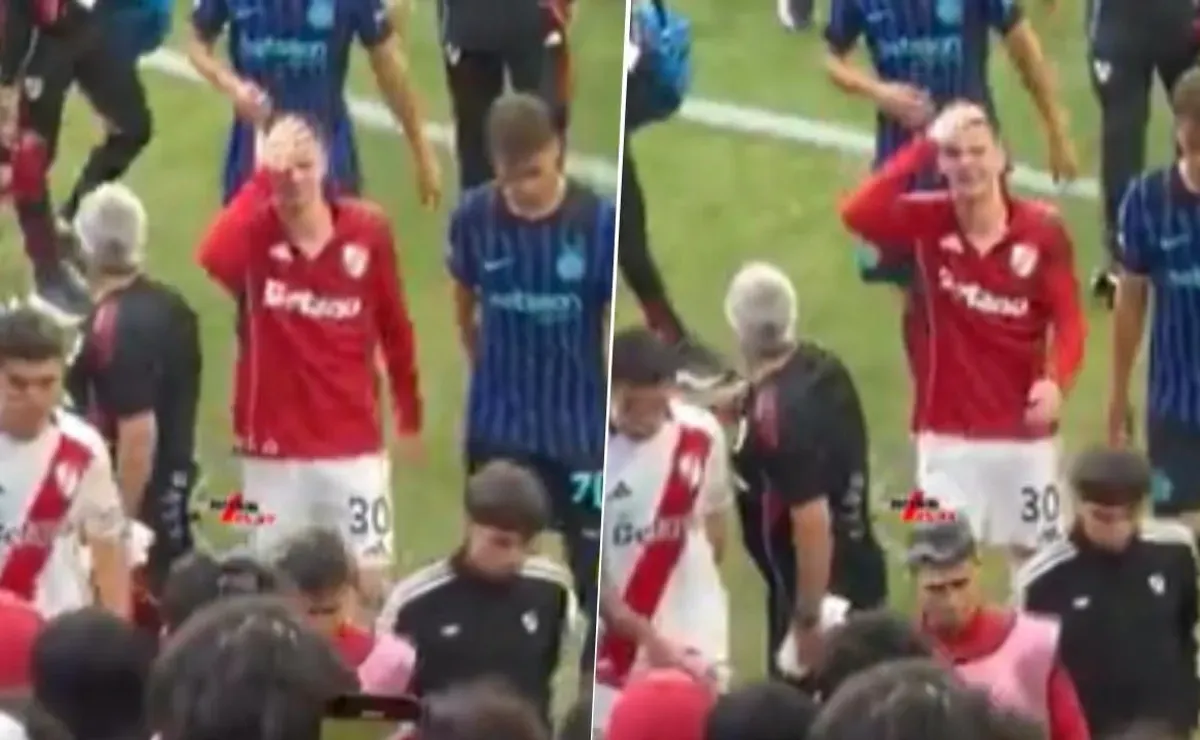 Franco Mastantuono se retiró llorando tras el River vs. Inter de Milán