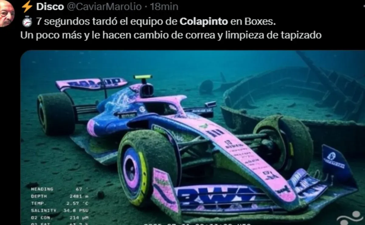 Los mejores memes de la carrera de Franco Colapinto en el GP de Hungría ...