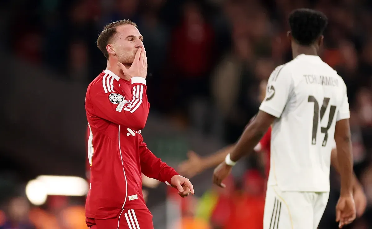 El gol de cabeza de Alexis Mac Allister con Liverpool vs. Real Madrid ...