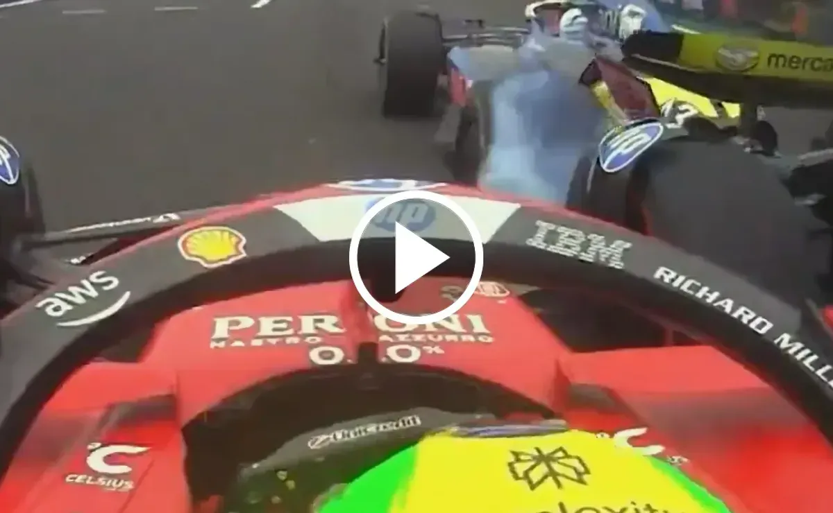 Caos en la largada del GP de Brasil: Hamilton perdió el alerón tras un ...