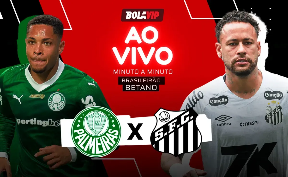 Vitor Roque dá show, Palmeiras vence o Santos e afunda o rival no z-4