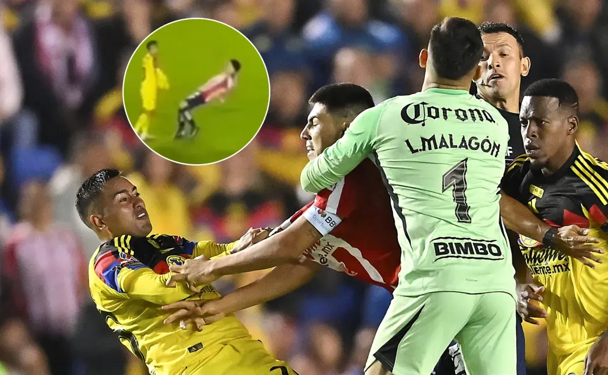 Empujón de Érick Sánchez a Richard Ledezma inició bronca del Clásico