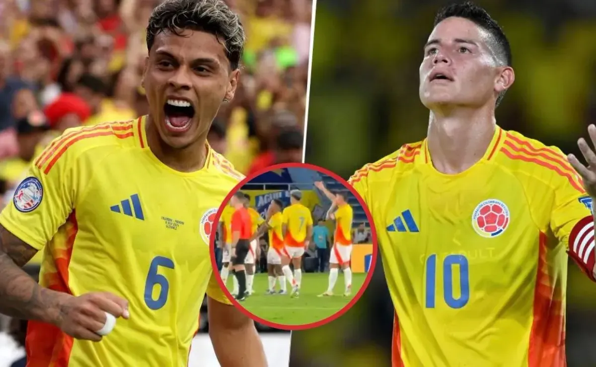 La discusión de James Rodríguez de la Selección Colombia con Richard Ríos