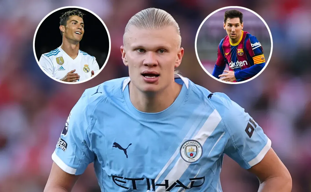 Haaland overtakes Ronaldo and Mbappe but stays behind Messi in ...