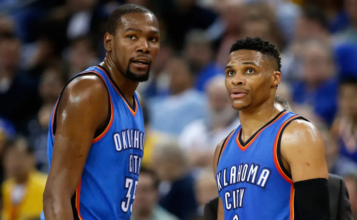 Kevin Durant sets the record straight on potential reunion with Russell Westbrook at Rockets ...