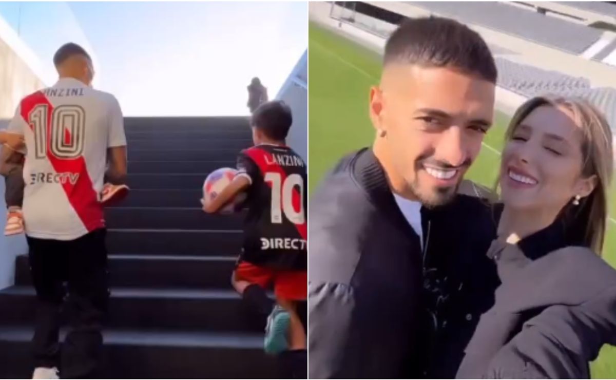VIDEO: Lanzini y sus hijos con la camiseta de River en el Monumental ...