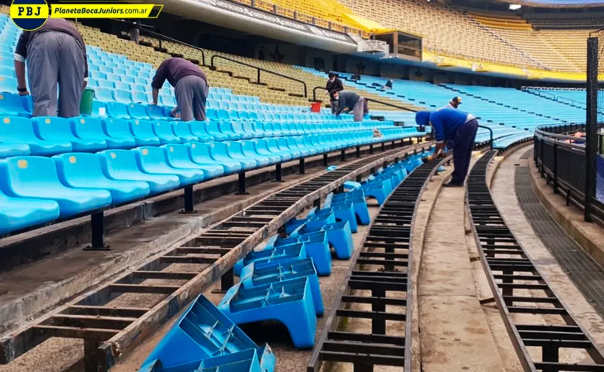 Avanzan las obras en la platea baja de La Bombonera - Planeta Boca Juniors