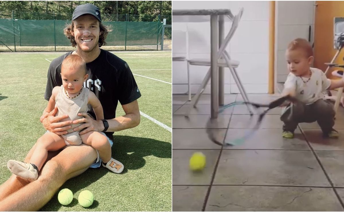 Nicolás Jarry ve futuro en su hijo Juan: juega por primera vez al tenis