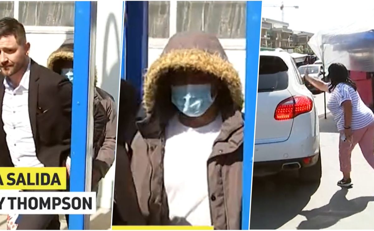 Jordhy Thompson deja la cárcel entre insultos y en silencio