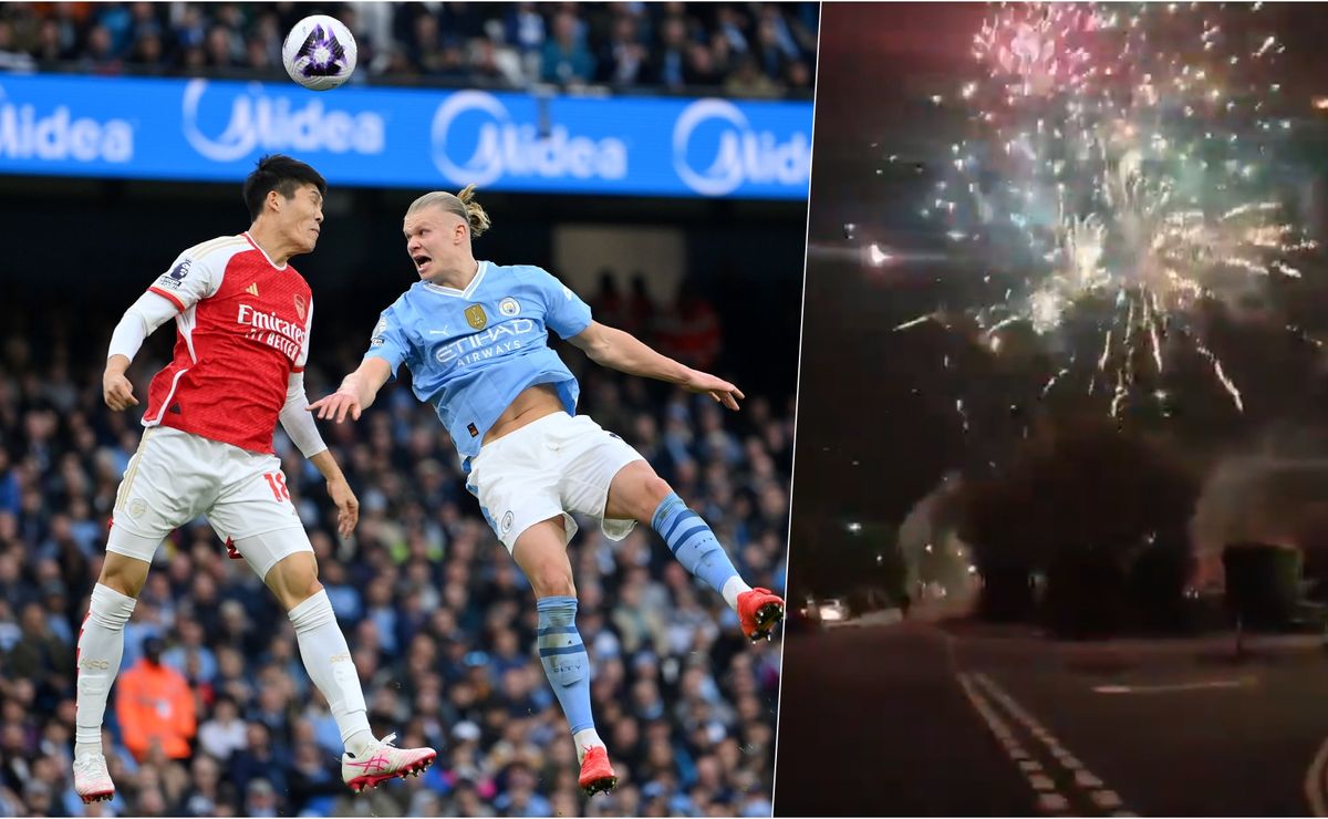 Premier League: Hinchas de Arsenal lanzan fuegos artificiales al City