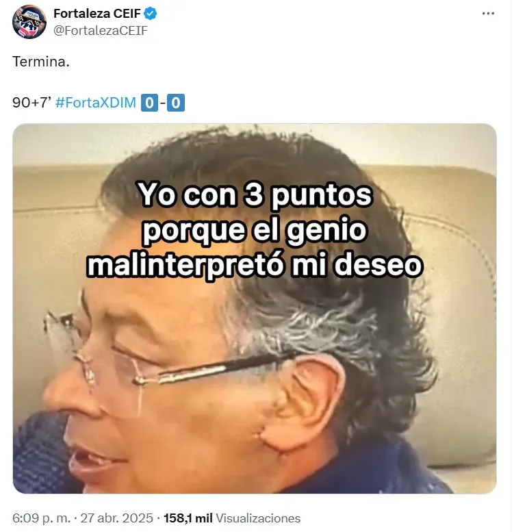 El meme de Fortaleza con Gustavo Petro que generó controversia en redes ...